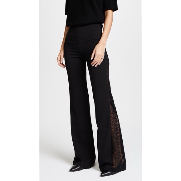 Alice + Olivia | Pants & Jumpsuits | Alice And Olivia Black Lace Flared ...